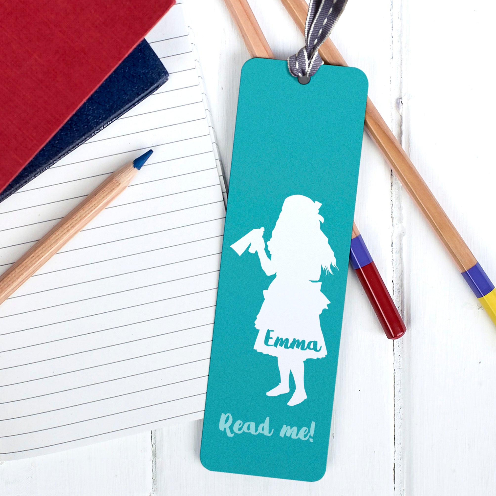 Children's Personalised 'Read me' Alice in Wonderland Metal Bookmark ...