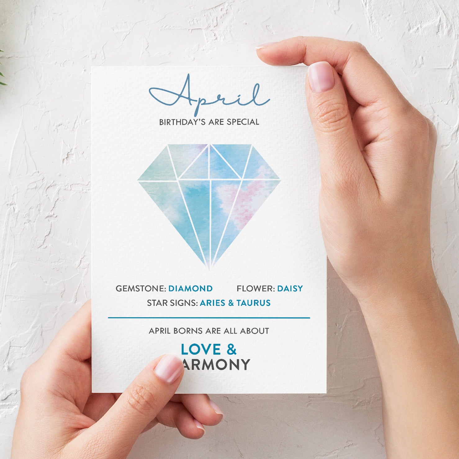 FREE April Birth Month Printable Card | The Little Picture Company