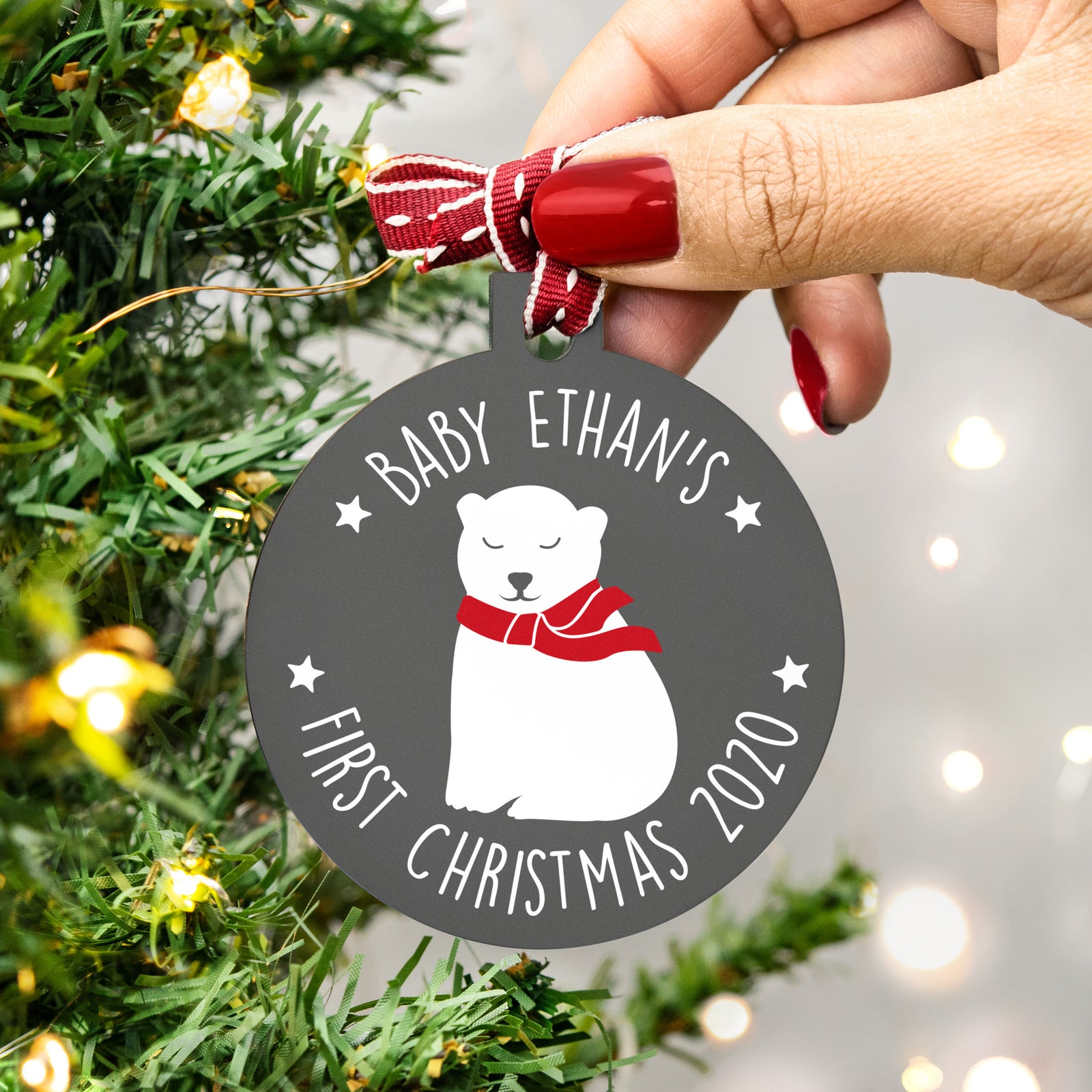 Baby's First Christmas Polar Bear Bauble | The Little Picture Company