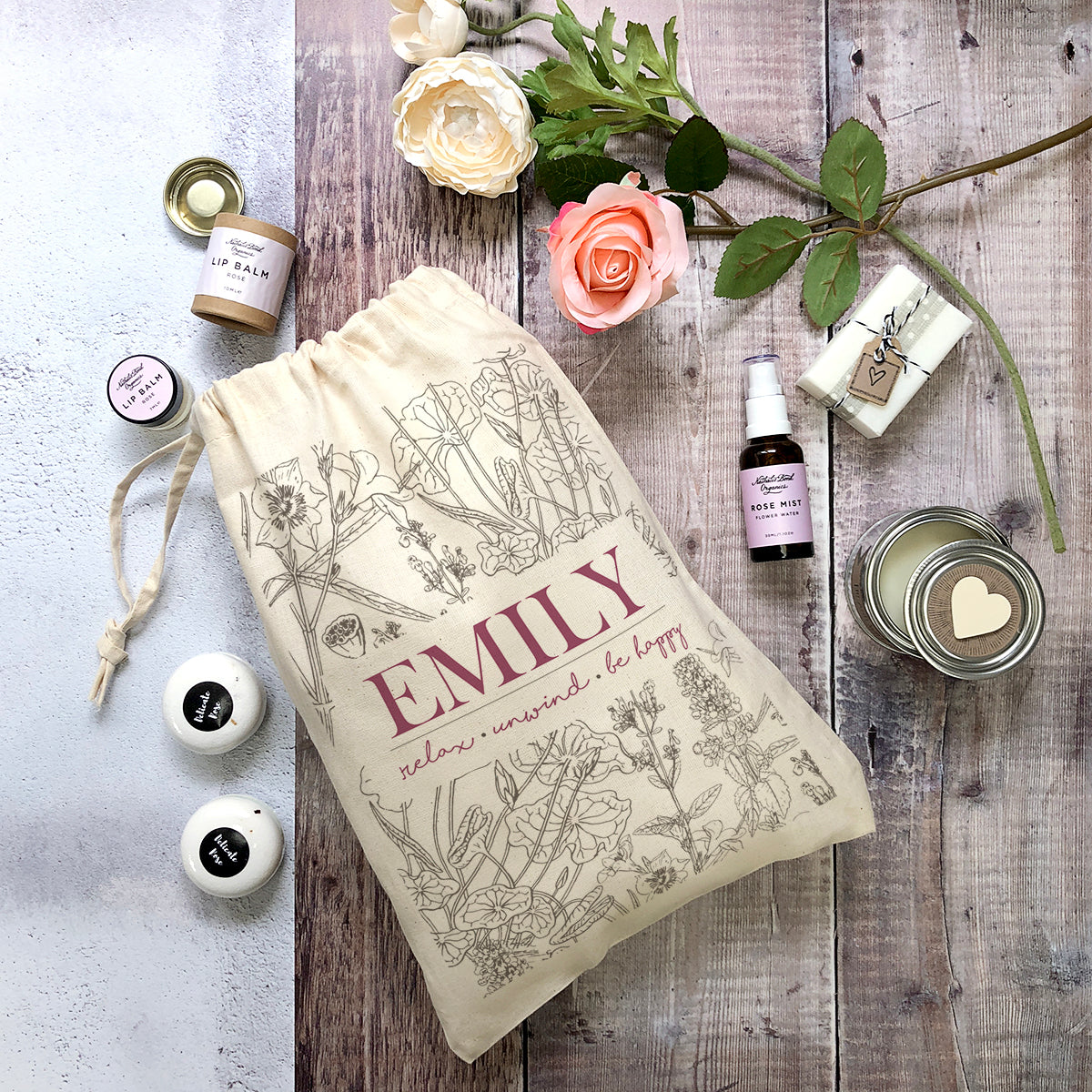 Personalised 'Be Happy' Deluxe Pamper Kit | The Little Picture Company