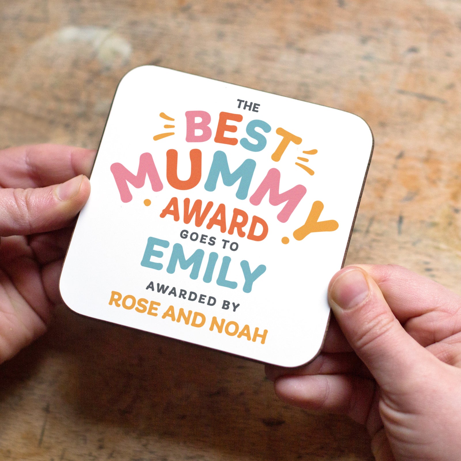 Personalised Best Mummy Award Coaster | The Little Picture Company