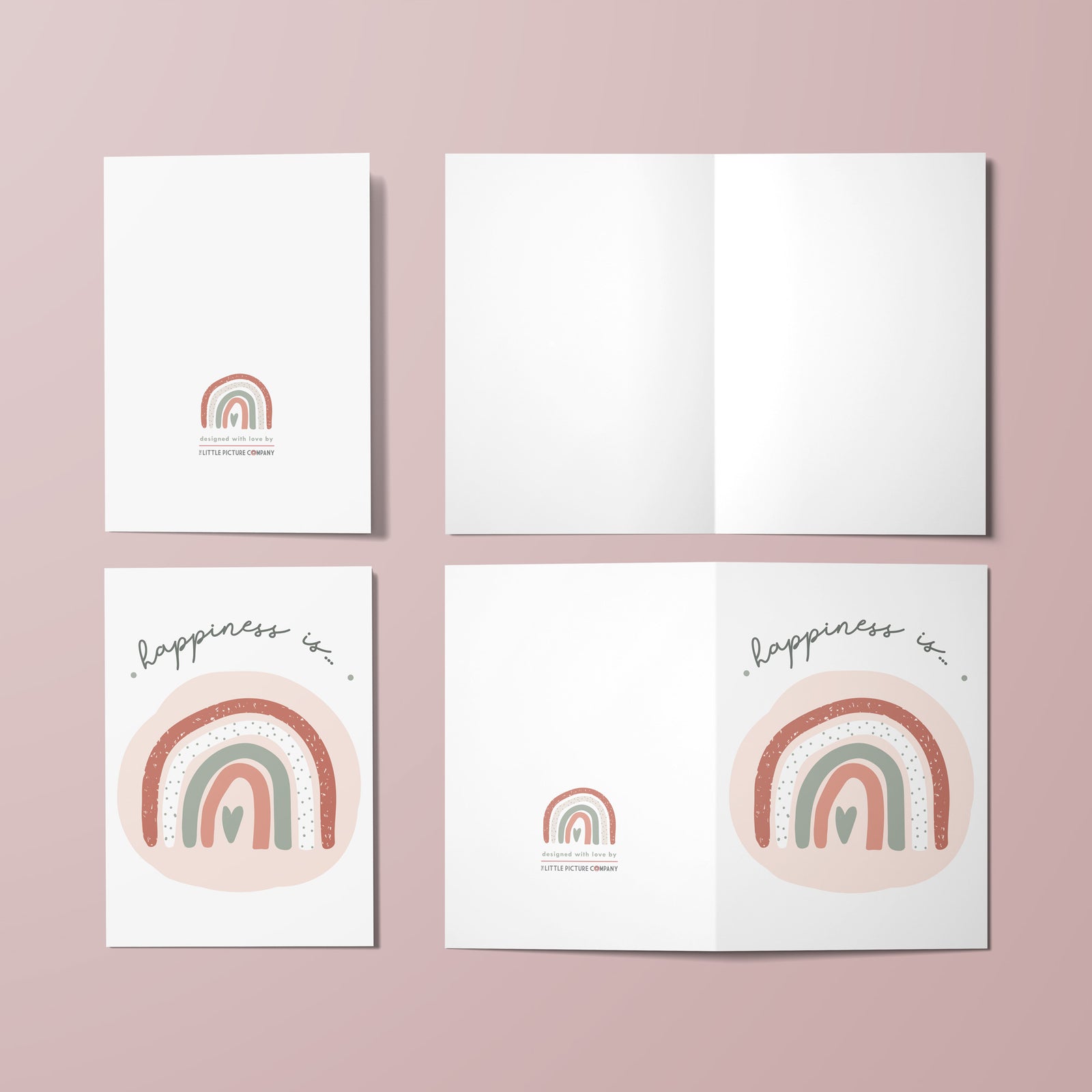 Free Blush Rainbow Printable Card | The Little Picture Company