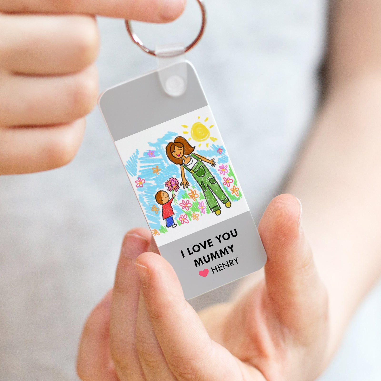 Personalised Child's Drawing Colour Swatch Keyring | The Little Picture ...