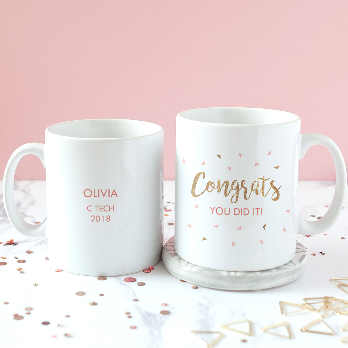 Personalised 'Congrats' Graduation Mug | The Little Picture Company