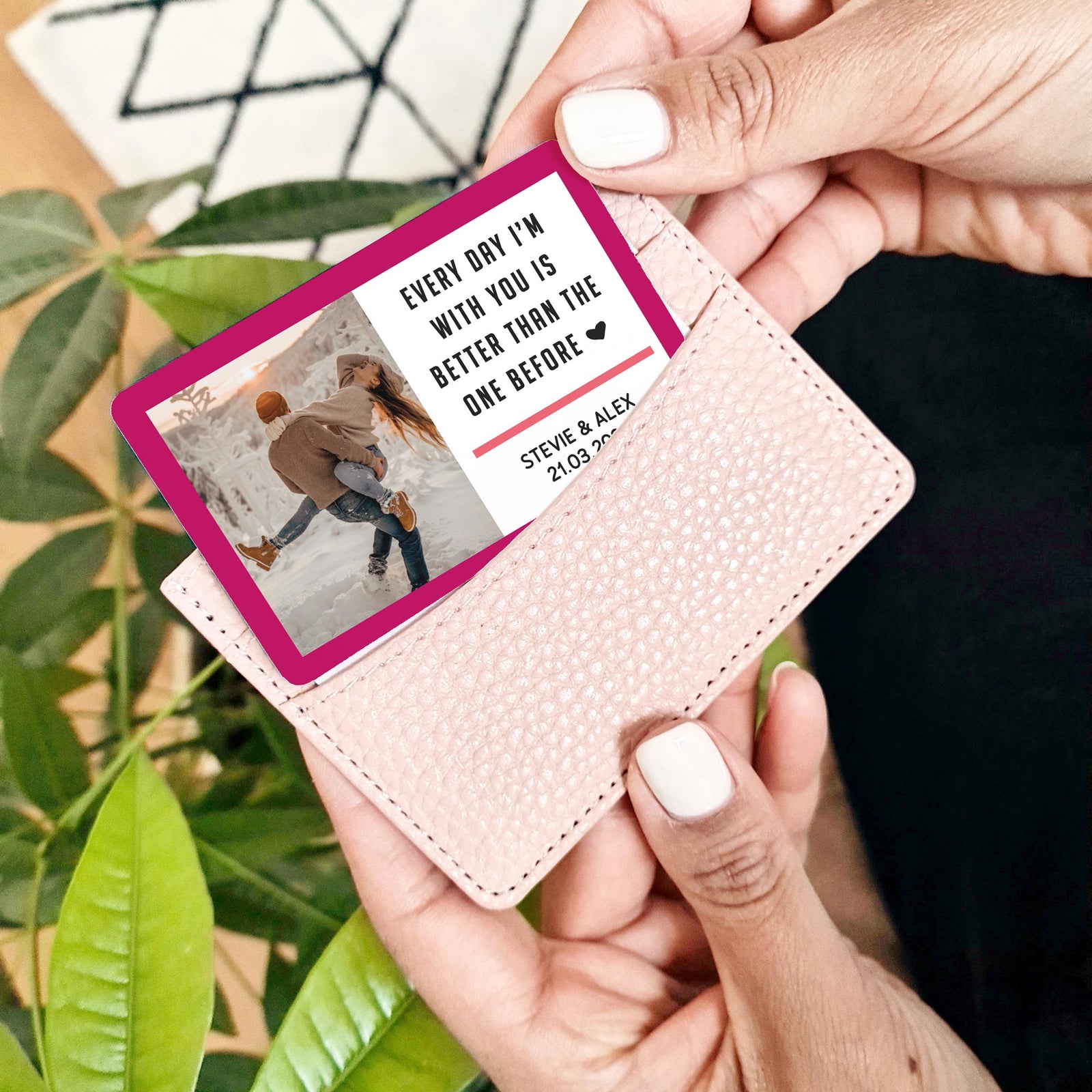 Personalised Couple's Metal Keepsake Wallet Card | The Little Picture ...