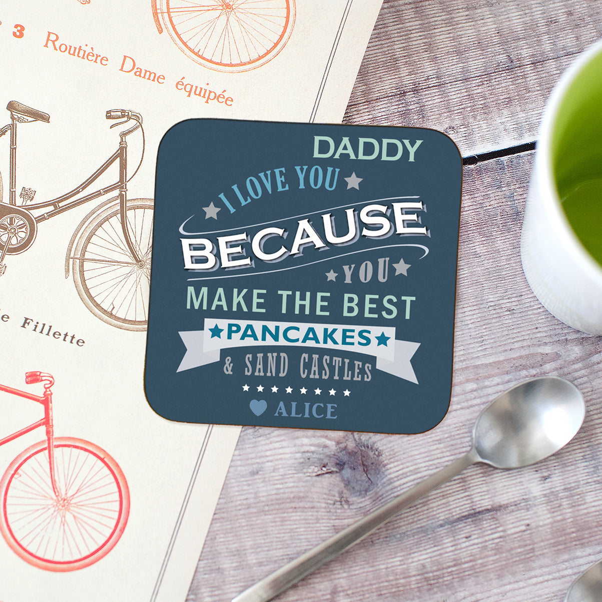 Personalised Father's Day Coaster | The Little Picture Company