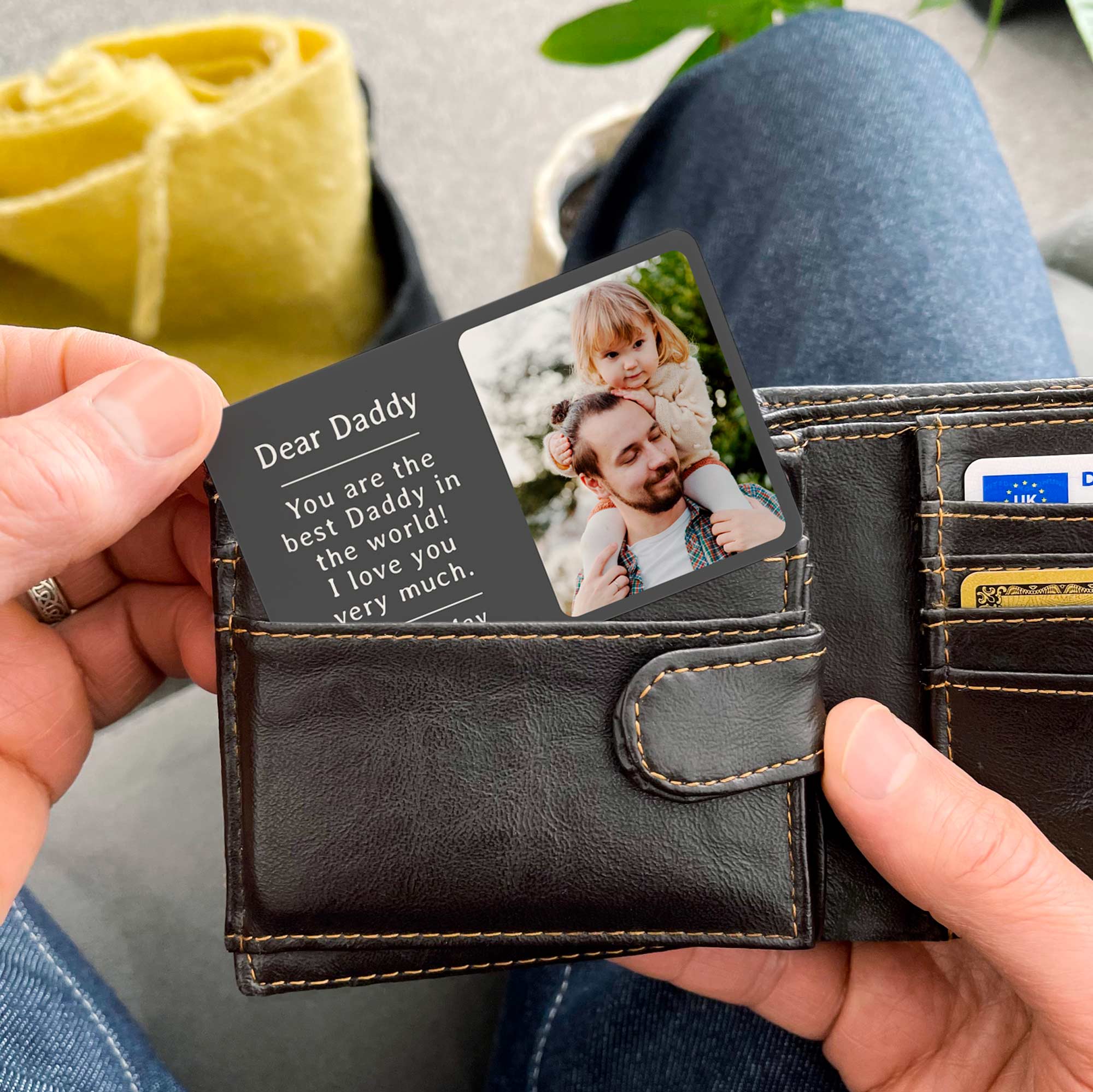 Personalised Photo Metal Wallet Card For Dad | The Little Picture Company