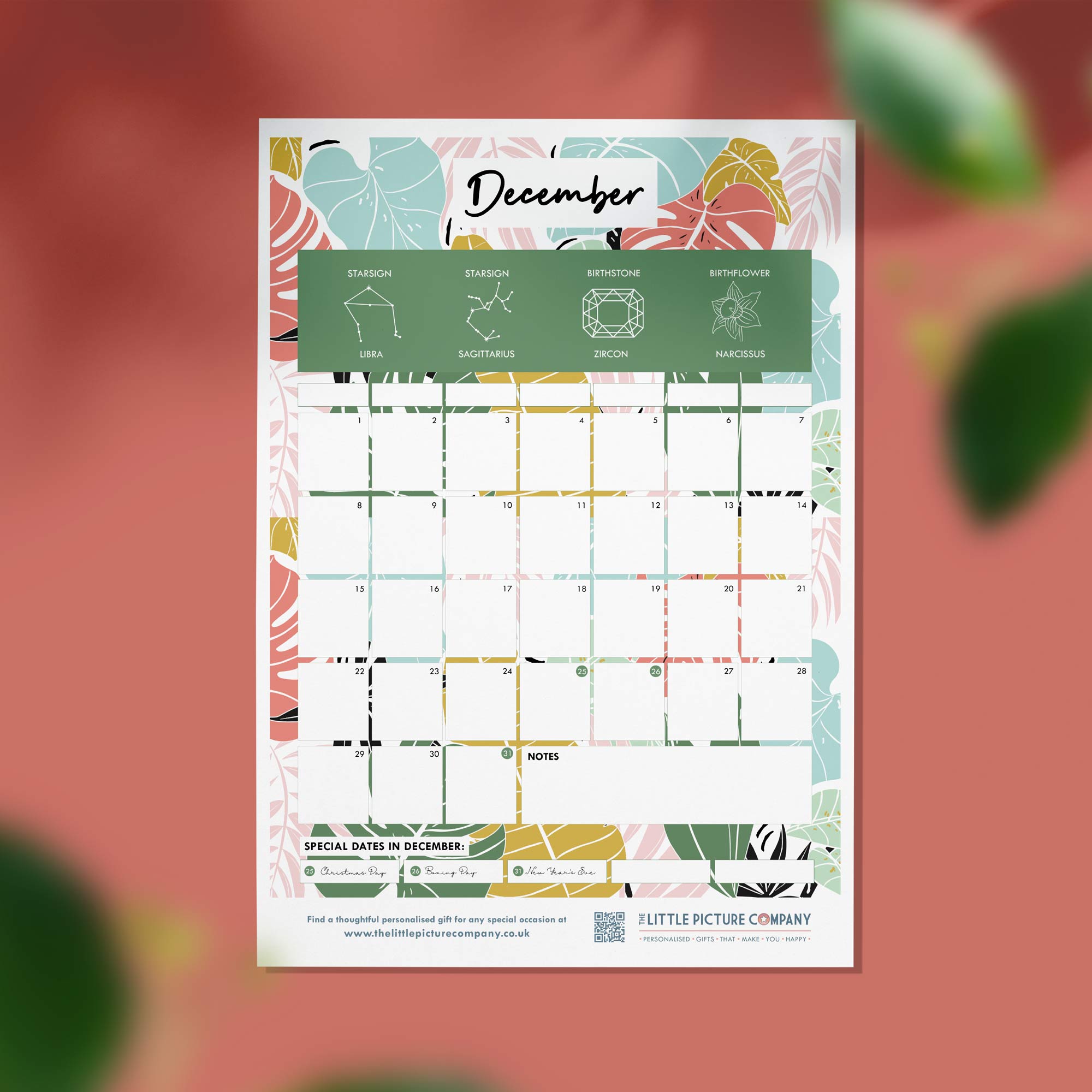 Free December Printable Monthly Planner | The Little Picture Company