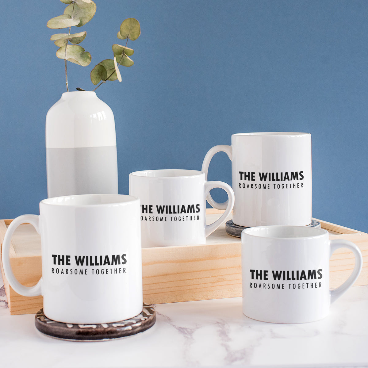 Personalised Dinosaur Family Mug Set | The Little Picture Company