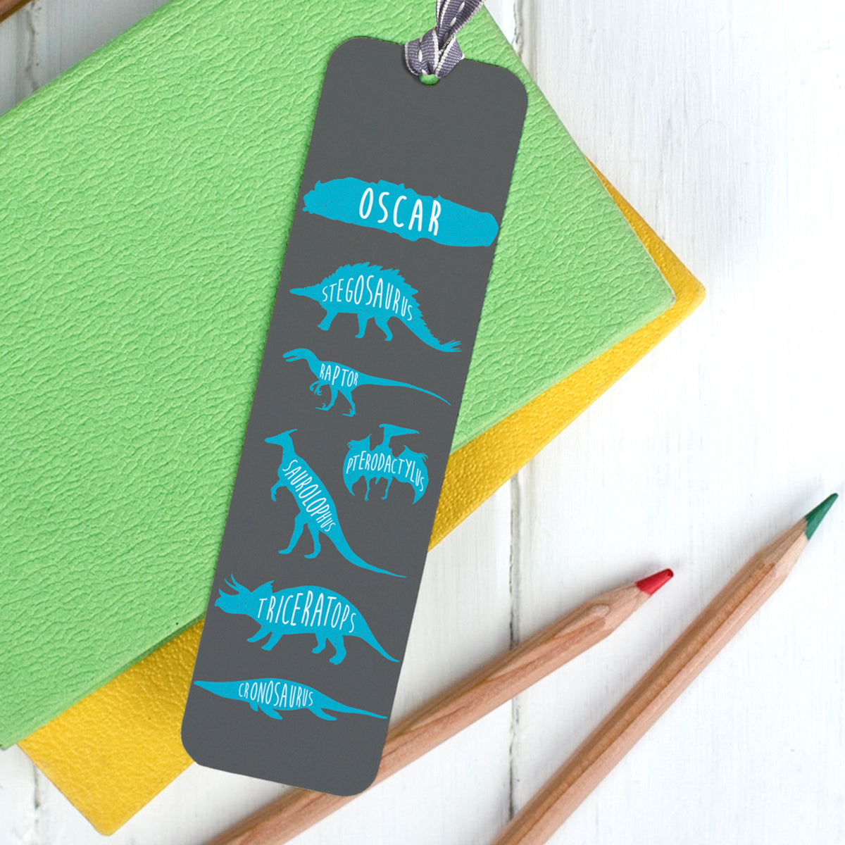 Children's Personalised Guide to Dinosaurs Metal Bookmark | The Little ...