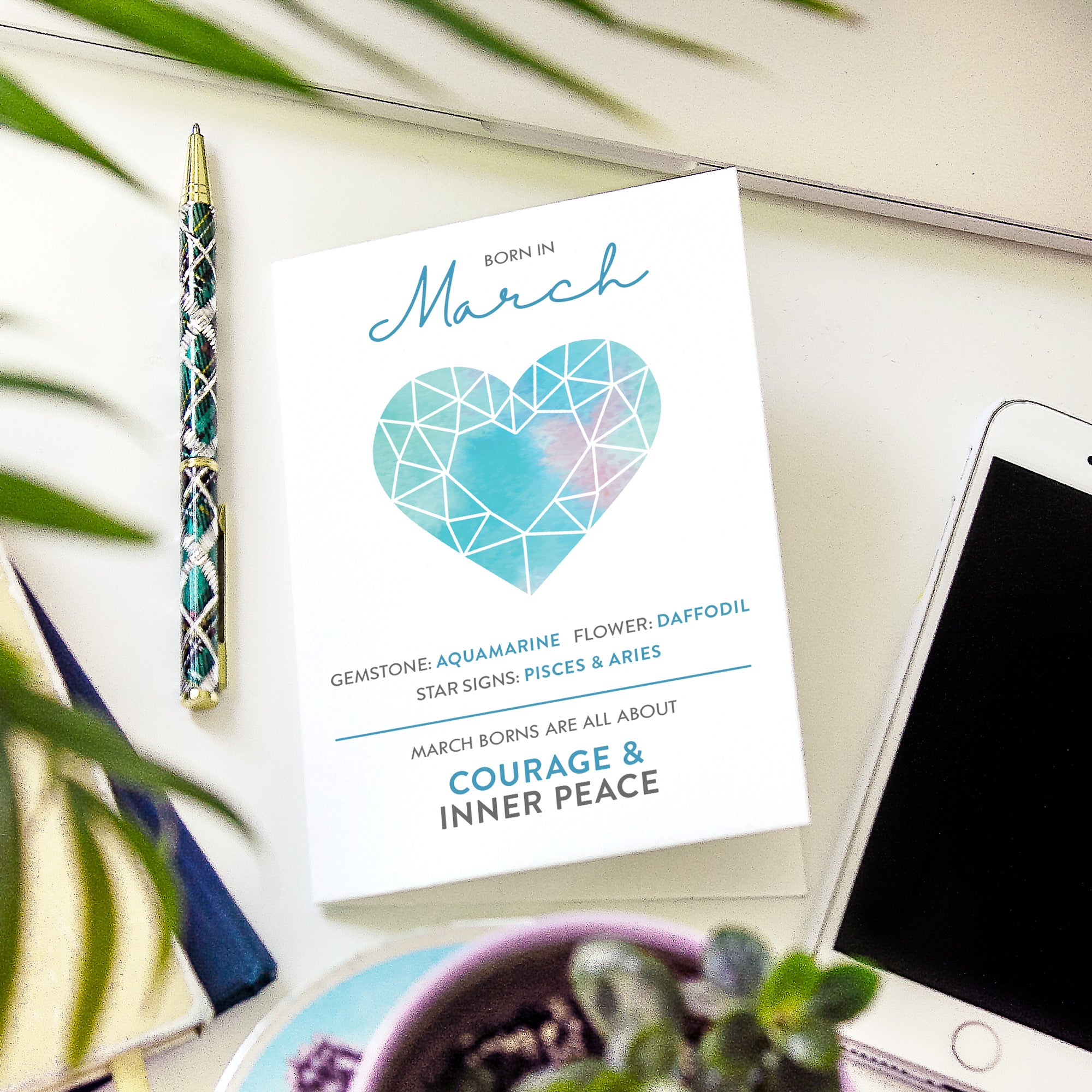 FREE March Birth Month Printable Card | The Little Picture Company