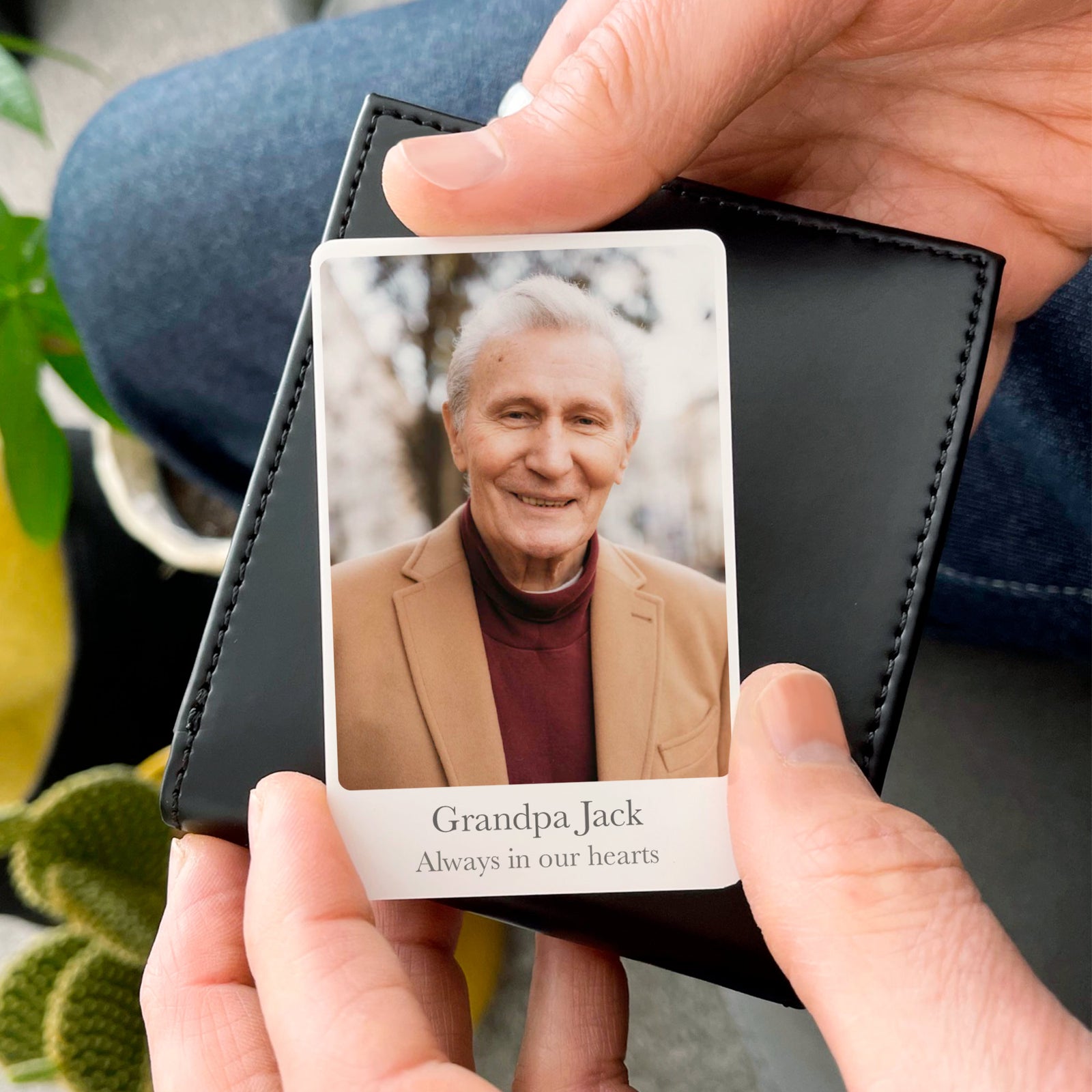 Personalised Photo Memorial Metal Wallet Card | The Little Picture Company