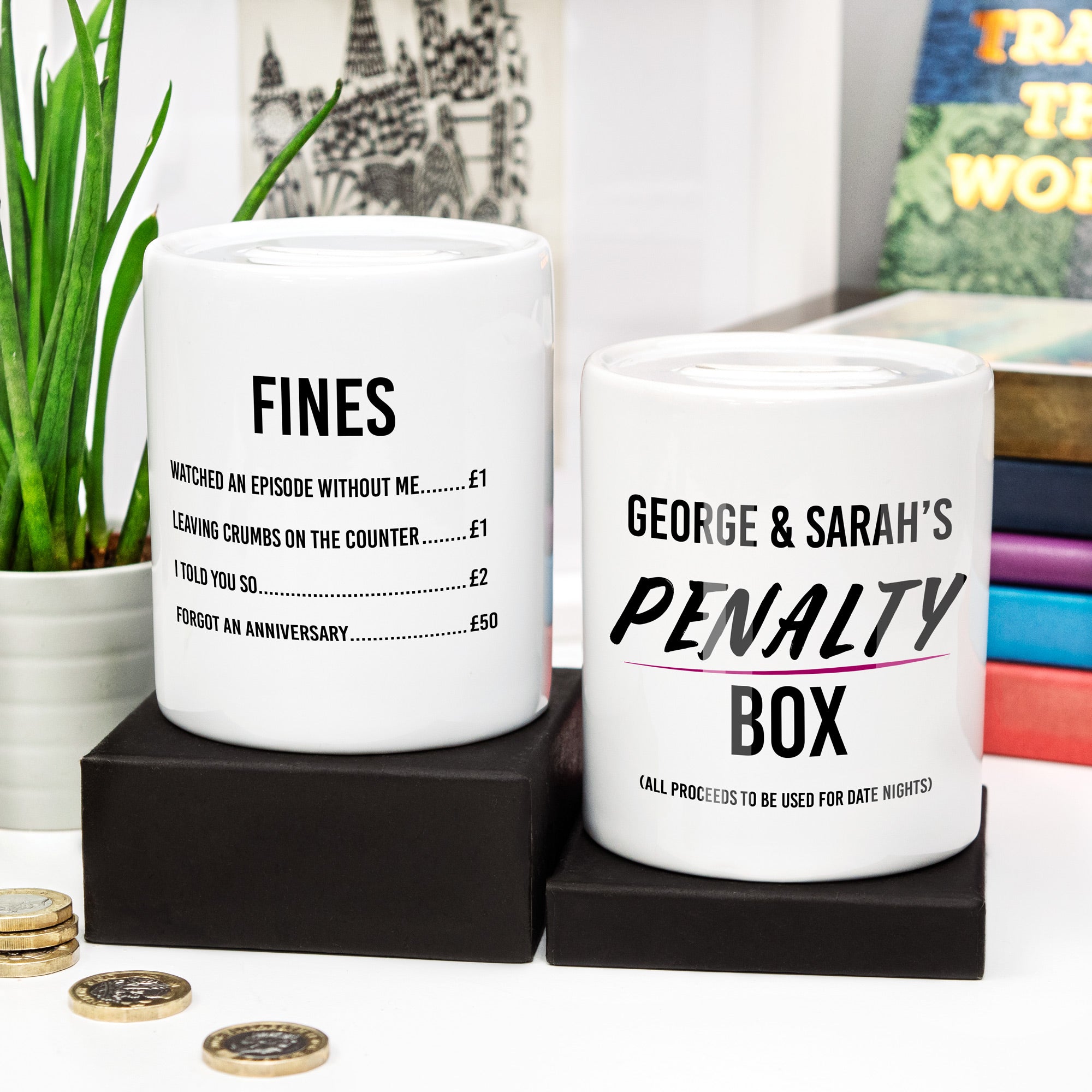 Funny Personalised Couple's 'Penalty' Money Box | The Little Picture ...