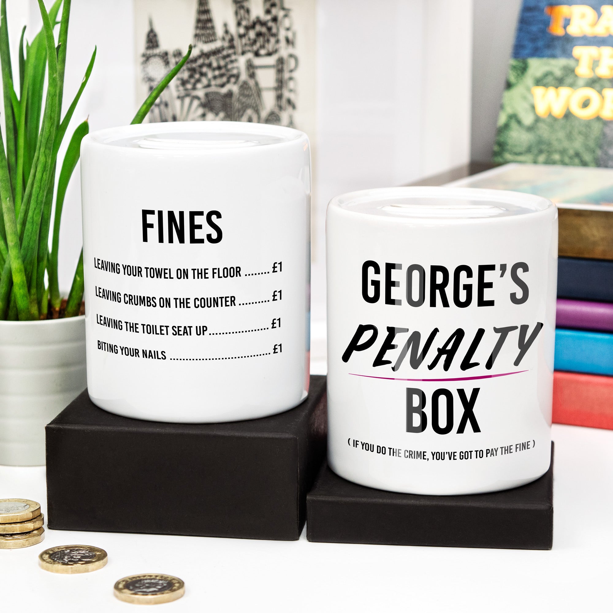 Funny Personalised 'Penalty' Money Box | The Little Picture Company