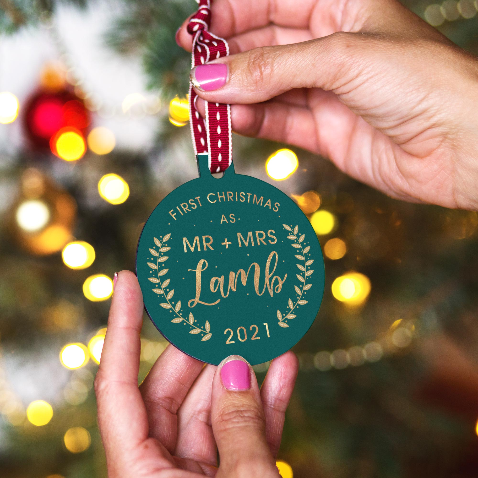Personalised First Christmas Married Bauble | The Little Picture Company