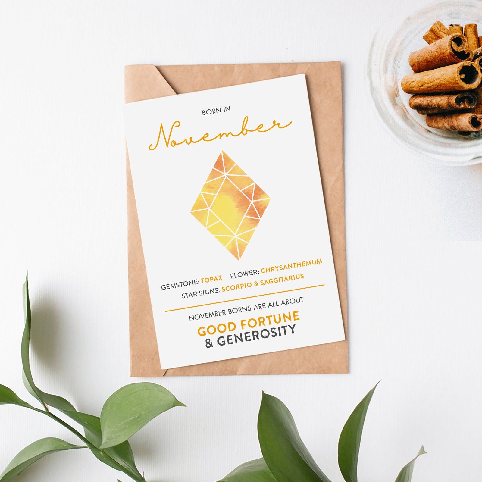 FREE Printable November Birthday Card | The Little Picture Company