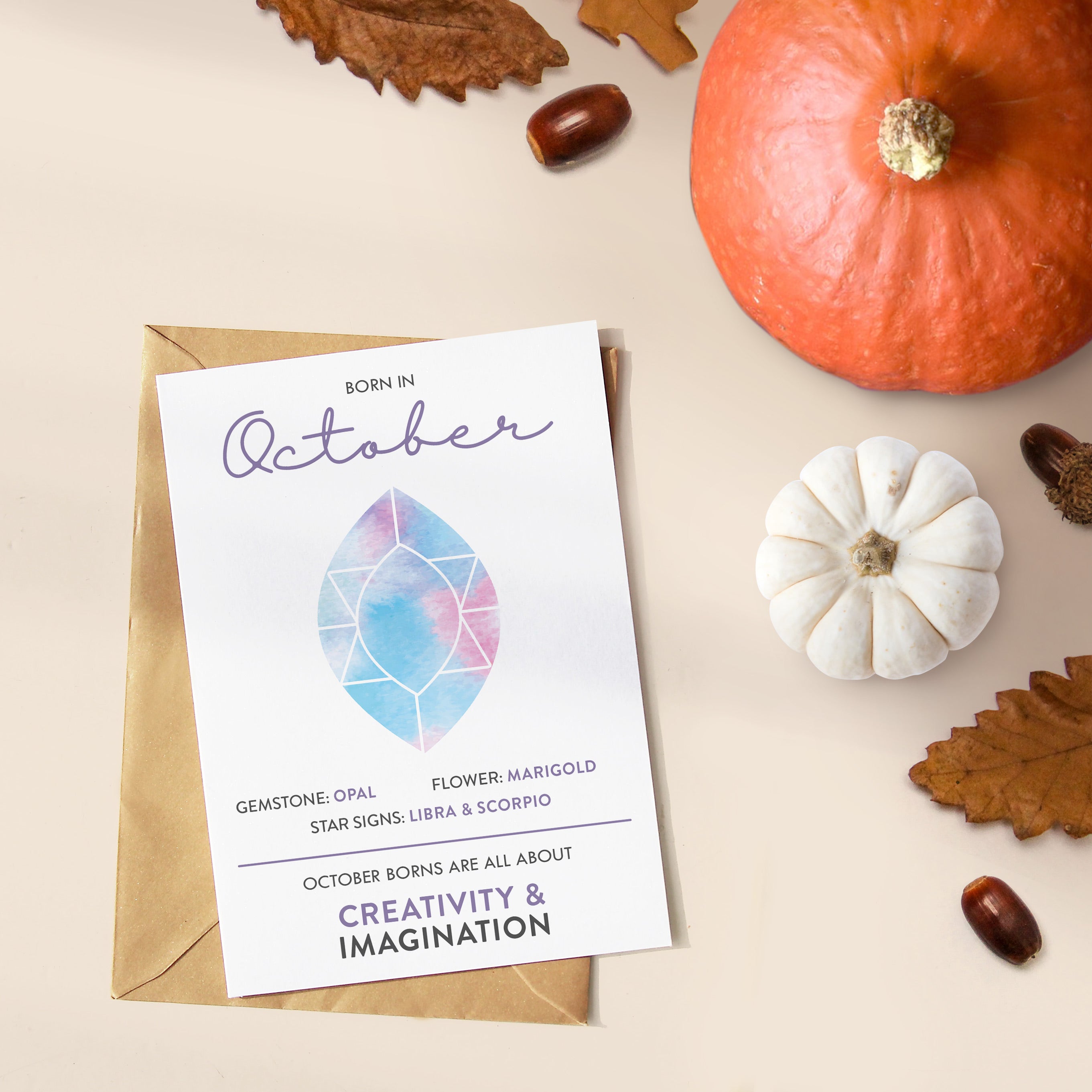 FREE Printable October Birthday Card | The Little Picture Company