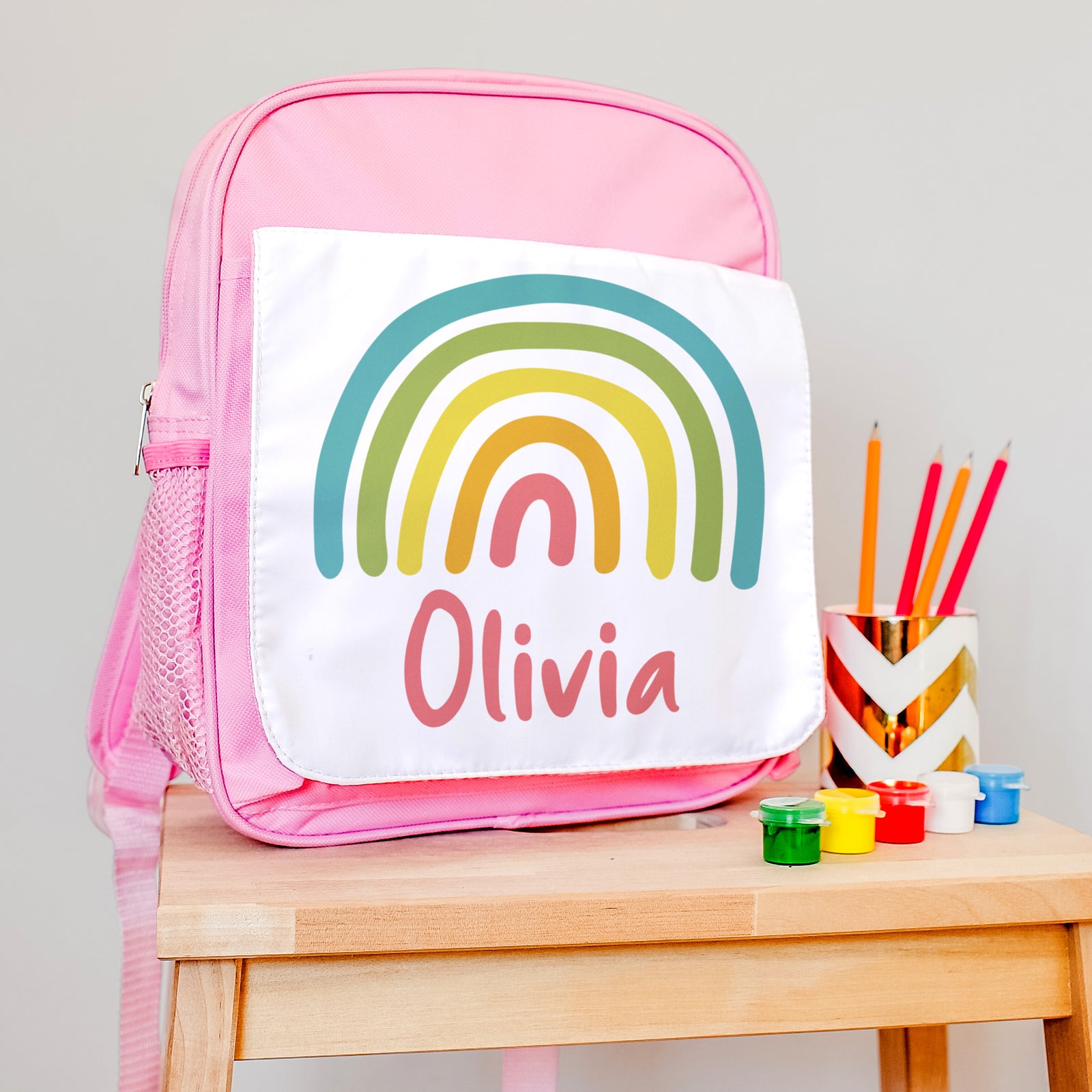 Children's Personalised Rainbow Backpack | The Little Picture Company