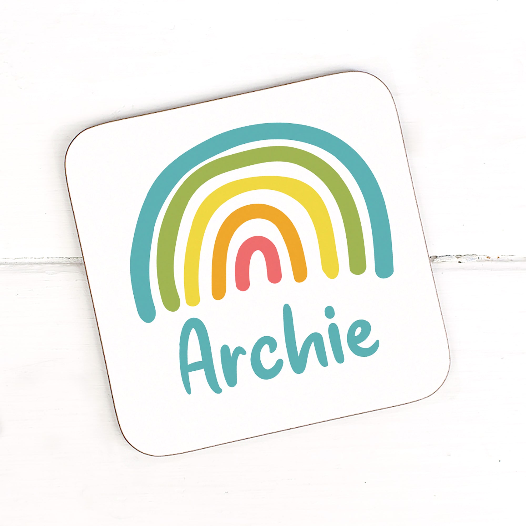 Personalised Rainbow Coaster | The Little Picture Company
