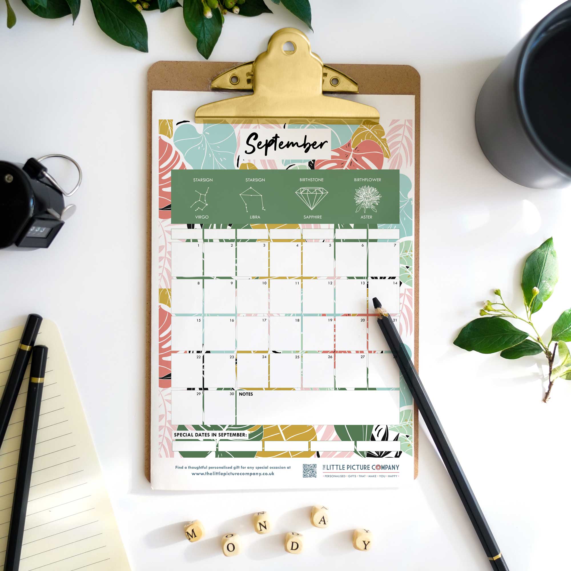 Free September Printable Monthly Planner | The Little Picture Company