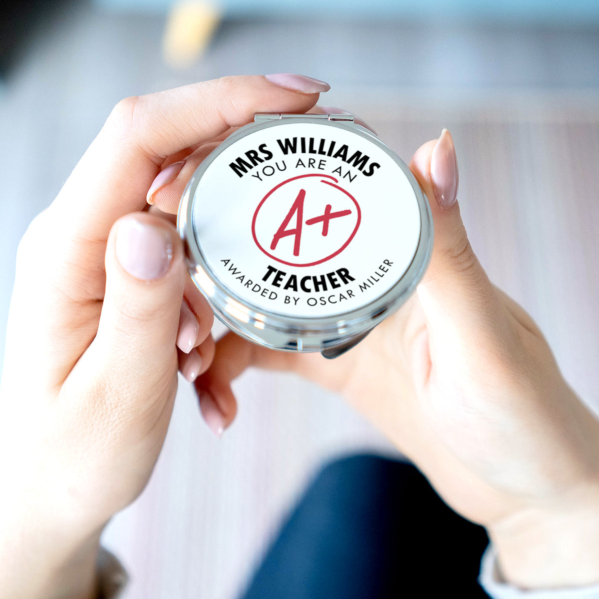 Personalised 'A+ Teacher' Mirror | The Little Picture Company