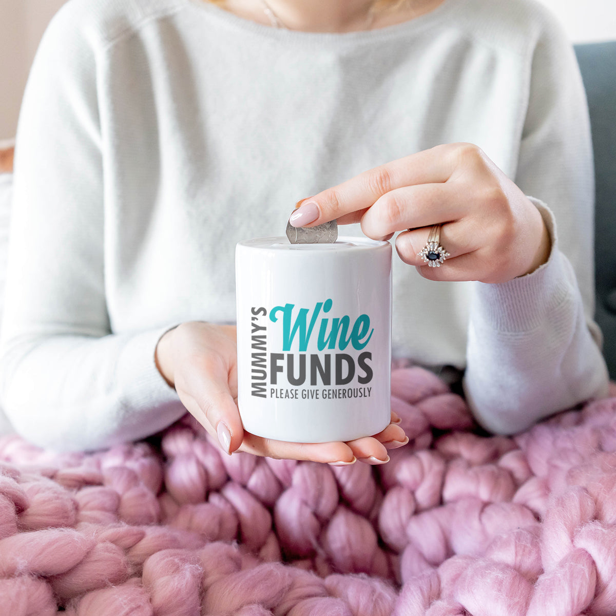 Personalised Wine Funds Money Box | The Little Picture Company