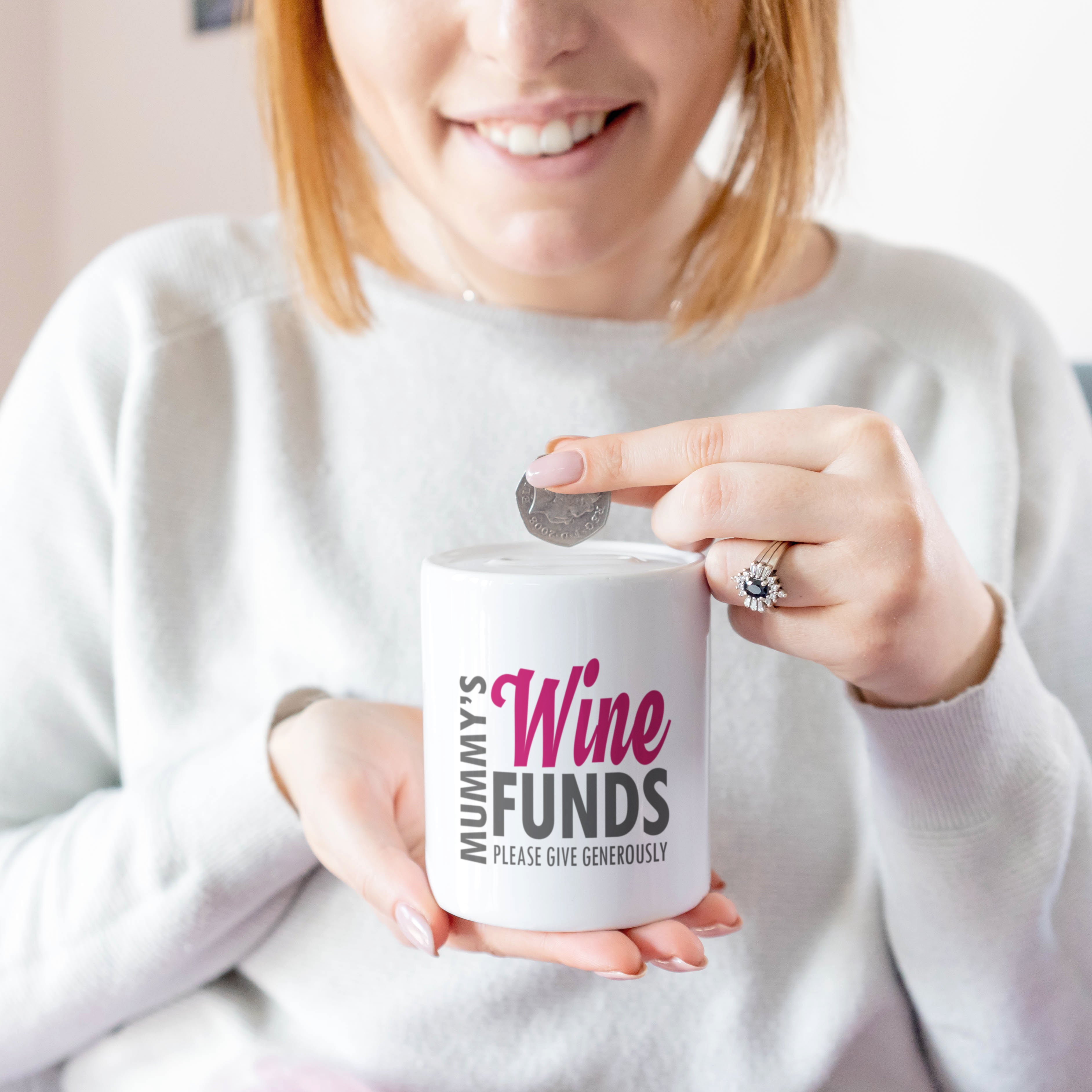 Personalised Wine Funds Money Box | The Little Picture Company