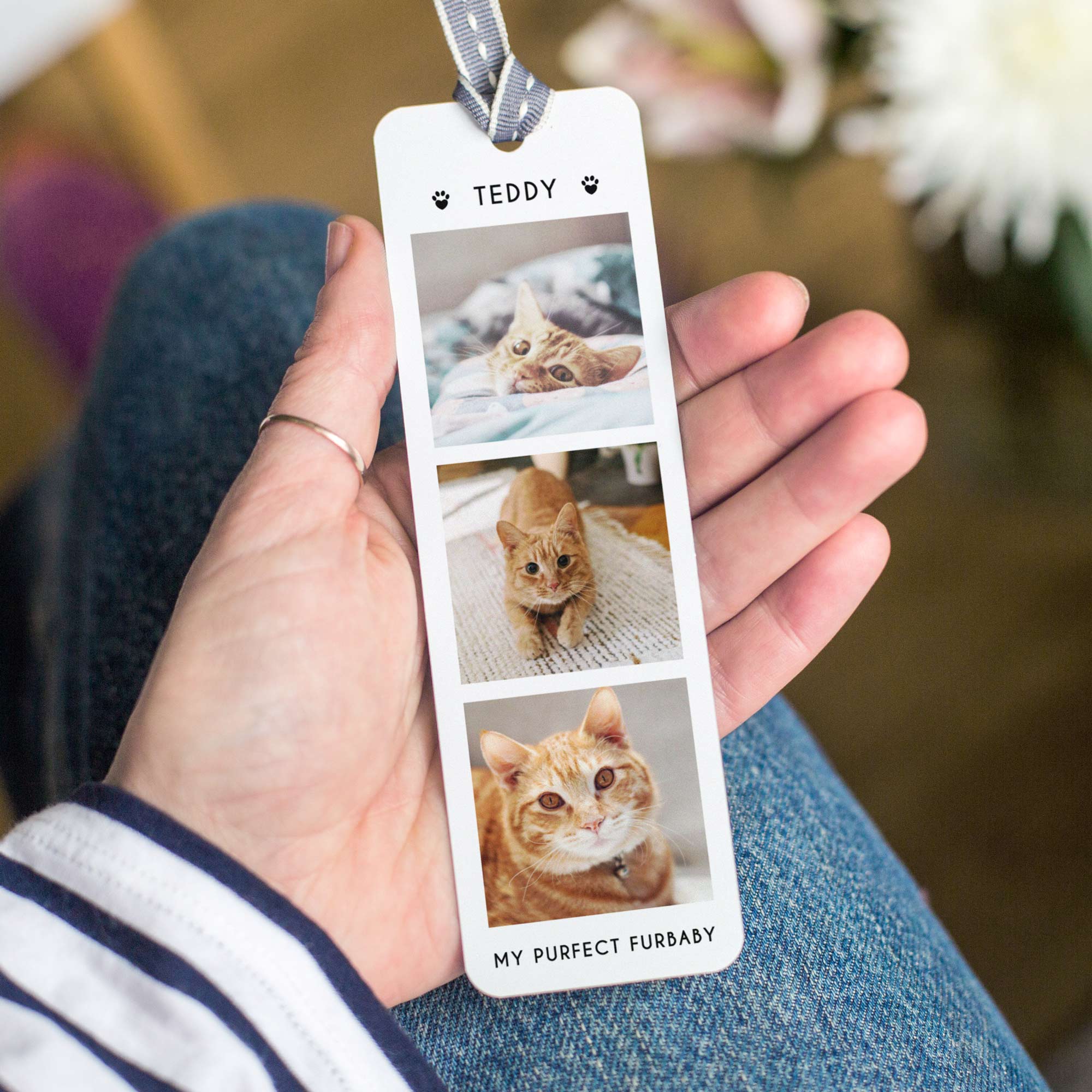 Personalised Pet Cat Photo Bookmark | The Little Picture Company