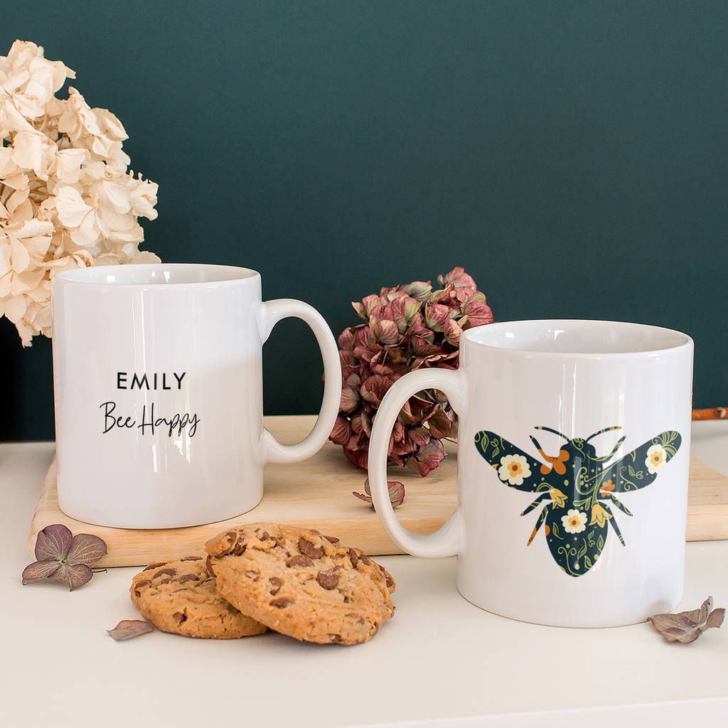 Special Edition Personalised 'Bee Happy' Mug | The Little Picture Company